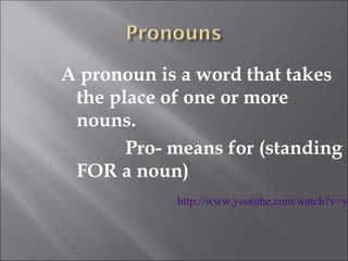 Pronouns | PPT | Free Download