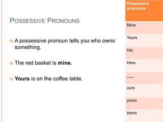 (Parts of Speech 2) Pronouns | PPTX