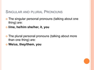 (Parts of Speech 2) Pronouns | PPTX