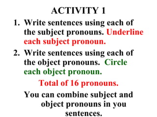 Personal Pronouns | PPT