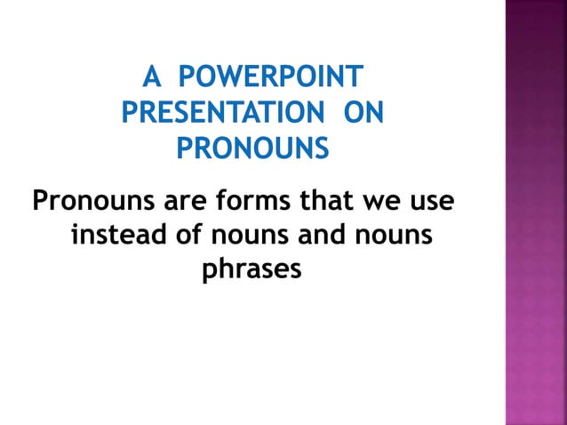 POWERPOINT-Pronouns | PPT