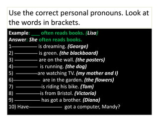English Pronouns: Subjective case | PDF