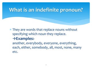 indefinite pronouns | PPT