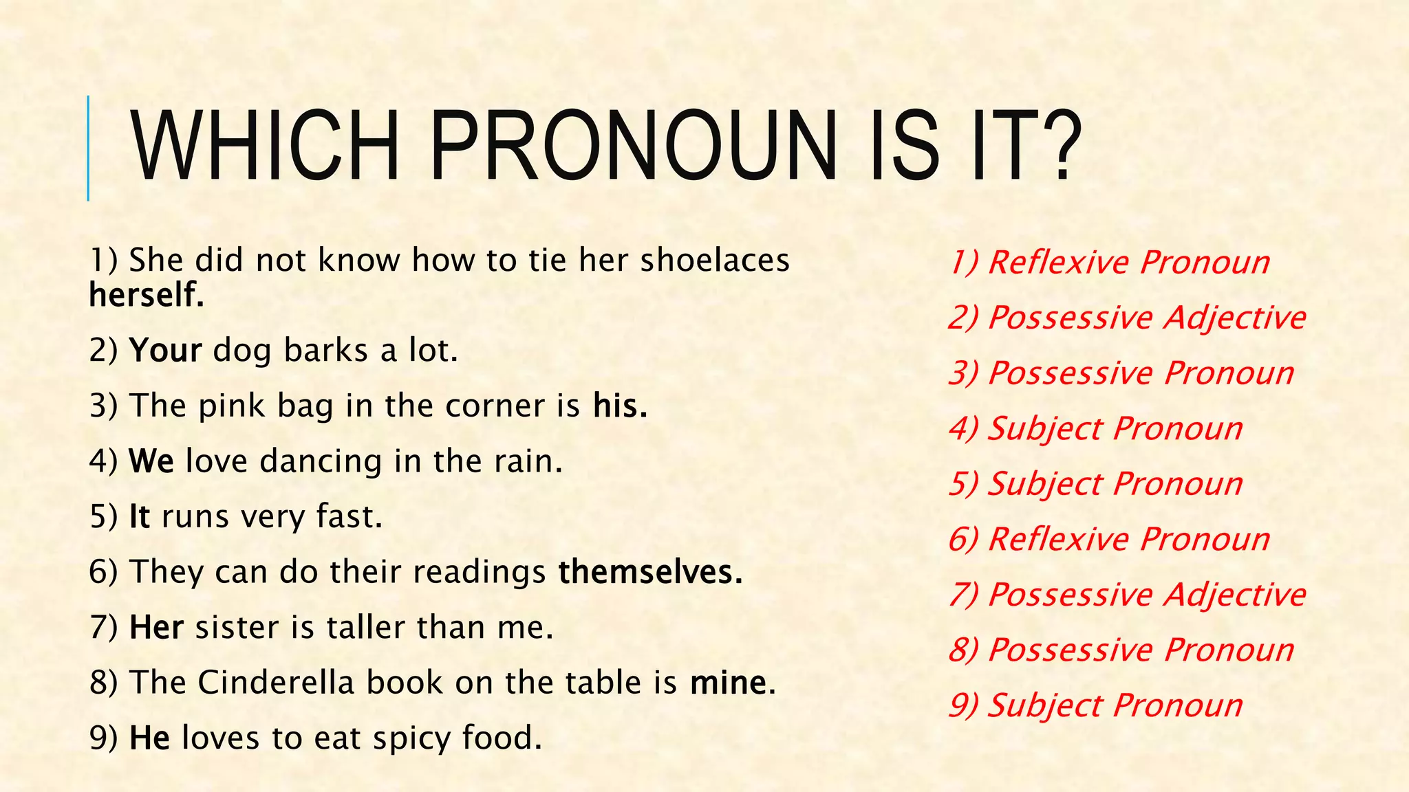 Adjectives and Pronouns | PPTX
