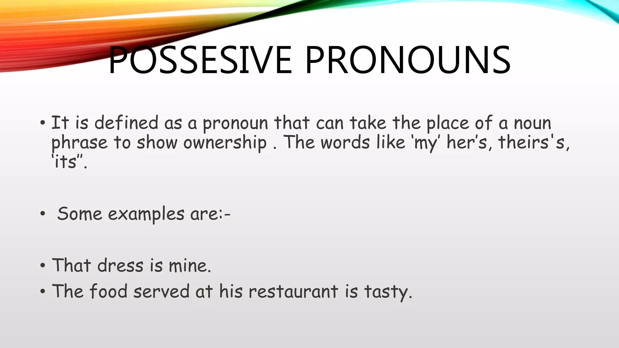 Pronouns and its types | PPTX