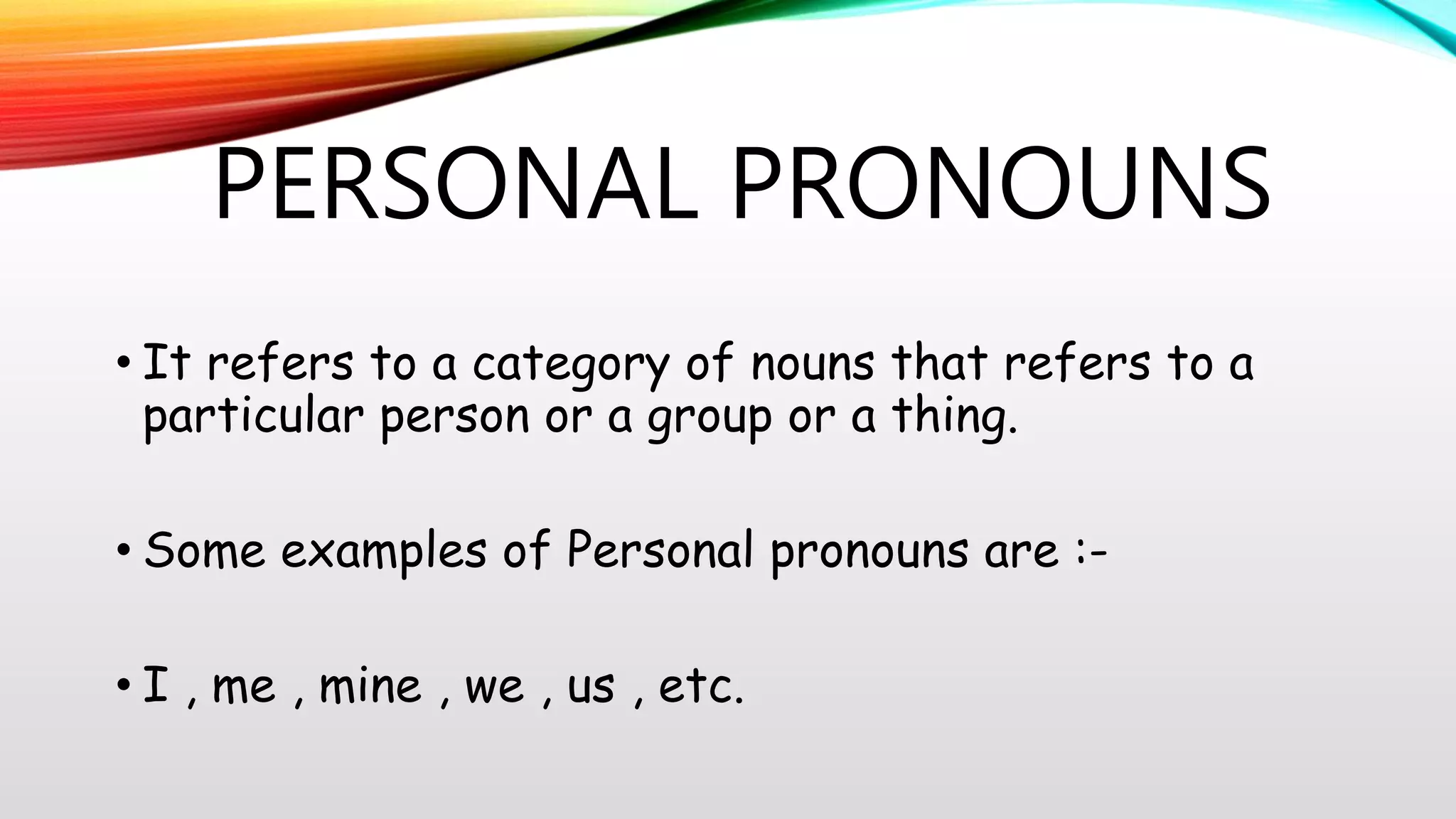 Pronouns and its types | PPTX