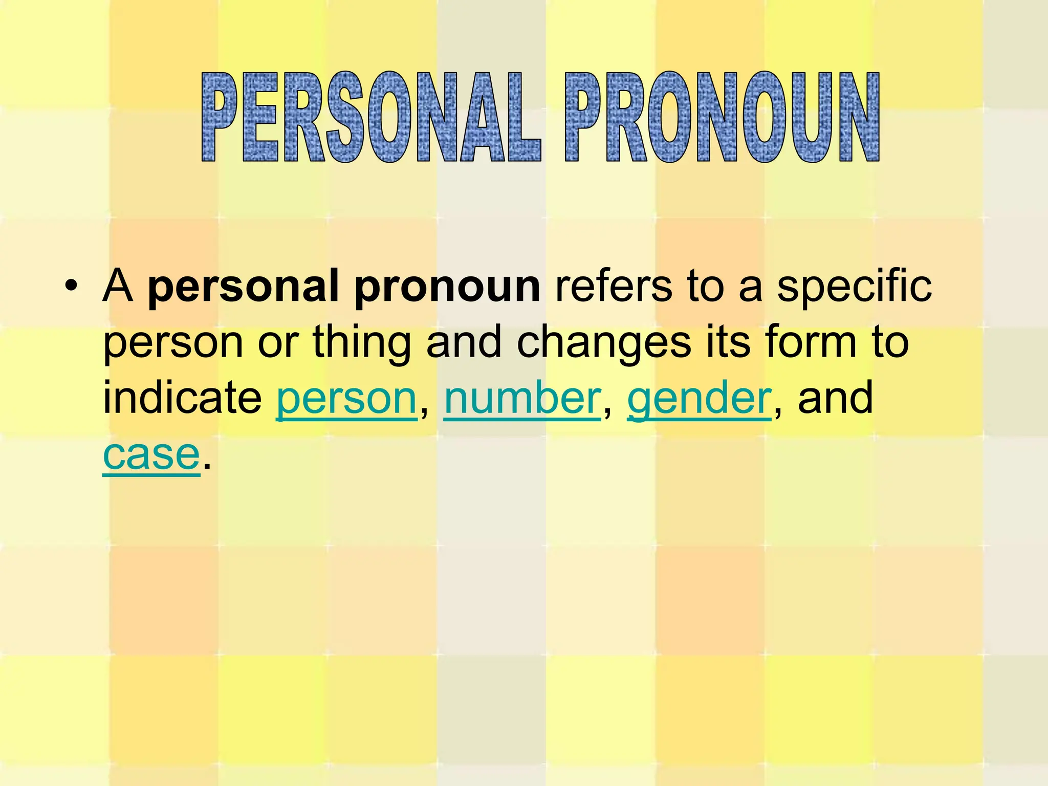 personal .Pronouns for. esl students.ppt