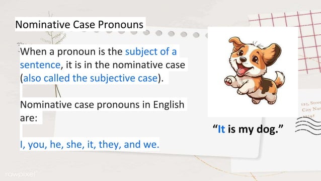 The Cases of Pronouns and its definition | PPTX