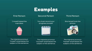 Pronouns, its types and examples to illustrate differences | PPTX