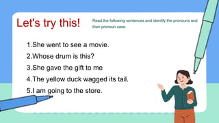 pronouns - basic English grammar for children | PPTX