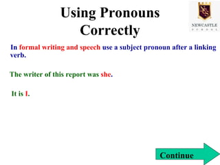 Explaining the various types of Pronouns | PPT