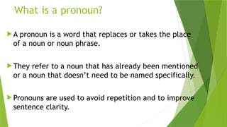 A grade 3 lesson on pronouns, object and subject pronoun lesson. | PPTX