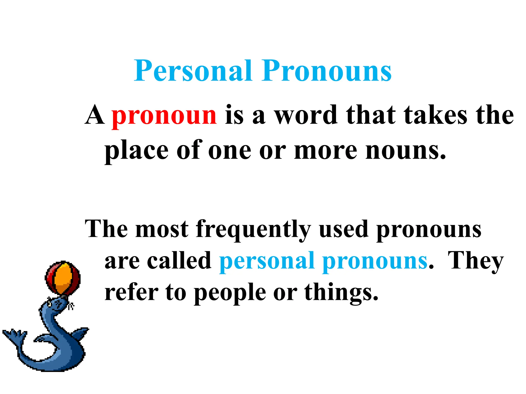 One of the Parts of Speech — Pronouns in English | PPTX