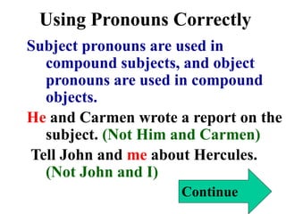 One of the Parts of Speech — Pronouns in English | PPTX