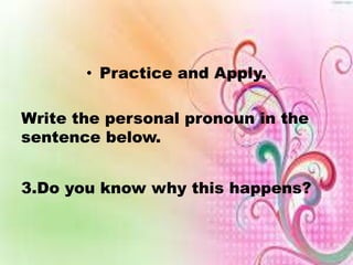 Pronouns by anglicize | PPT