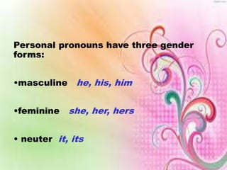Pronouns by anglicize | PPT