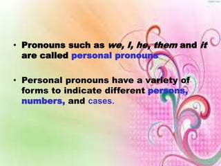 Pronouns by anglicize | PPT
