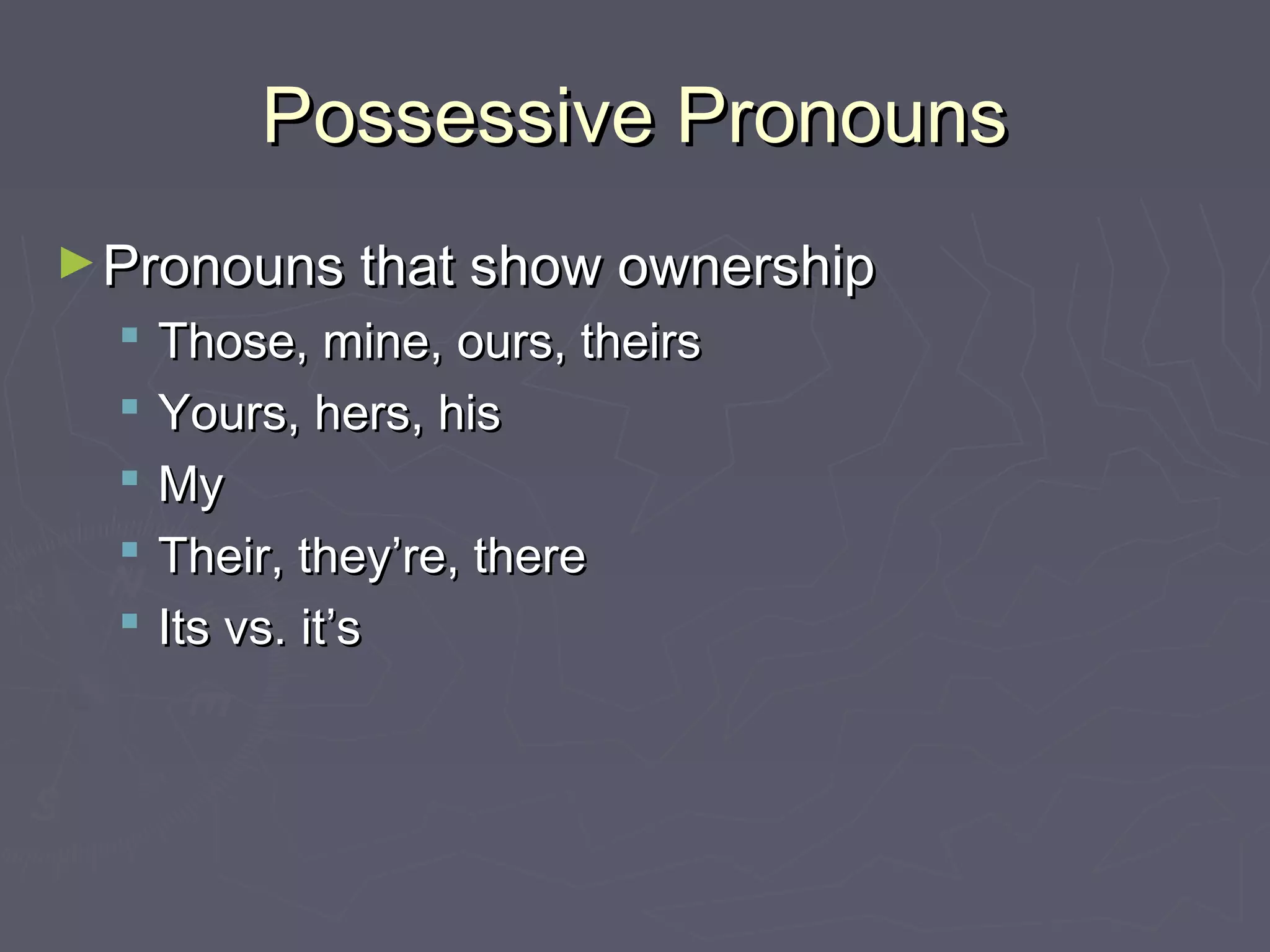 Pronouns words that rename people, places, things | PPT