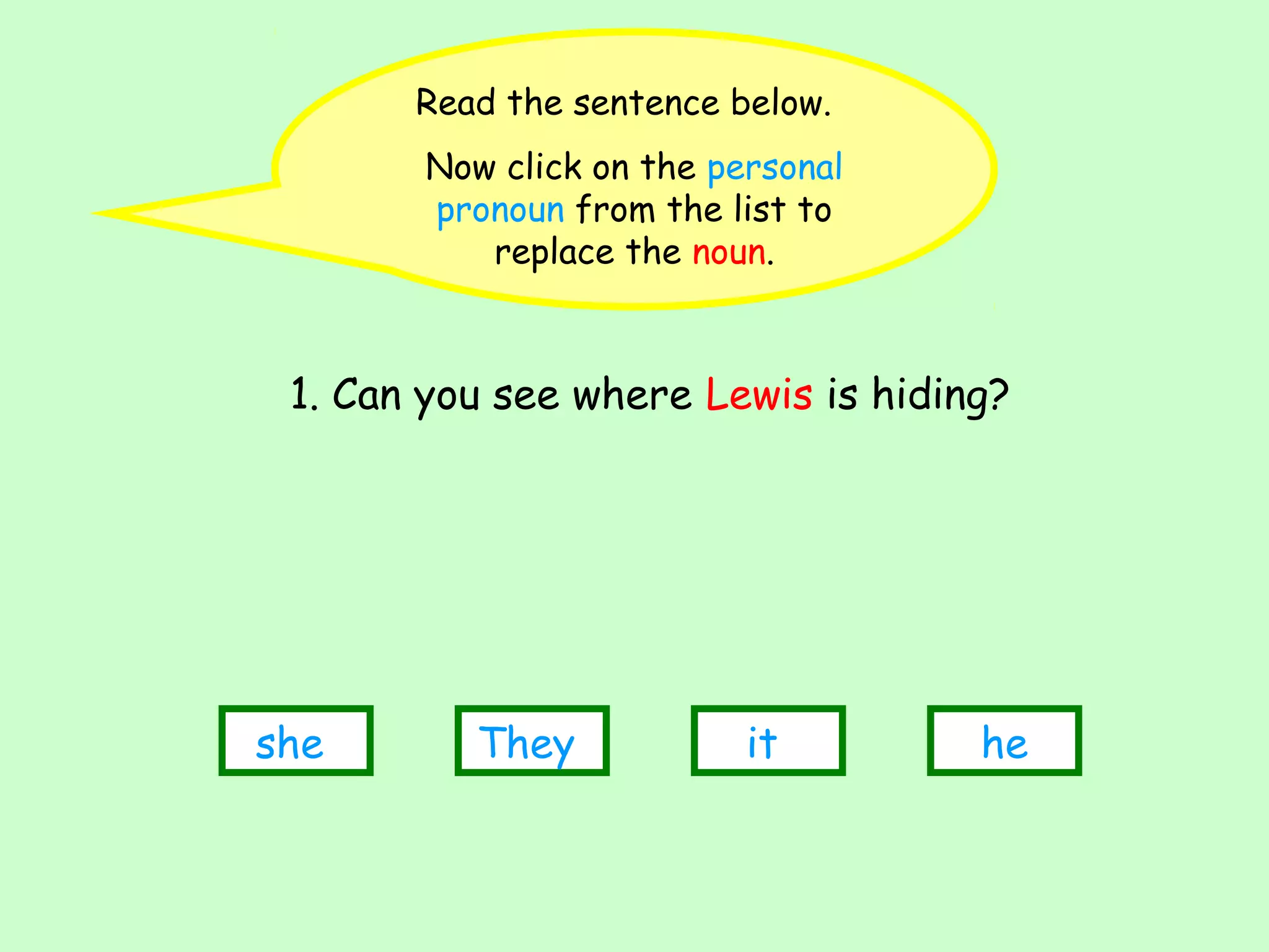 Using Pronouns instead of Nouns | PPT