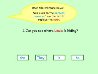 Using Pronouns instead of Nouns | PPT
