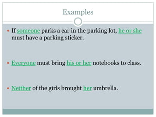 Pronouns agree in number | PPTX