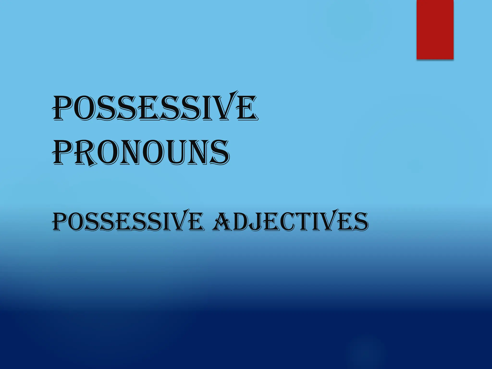 Pronouns and adjectives presentacion de ingles. | PPT