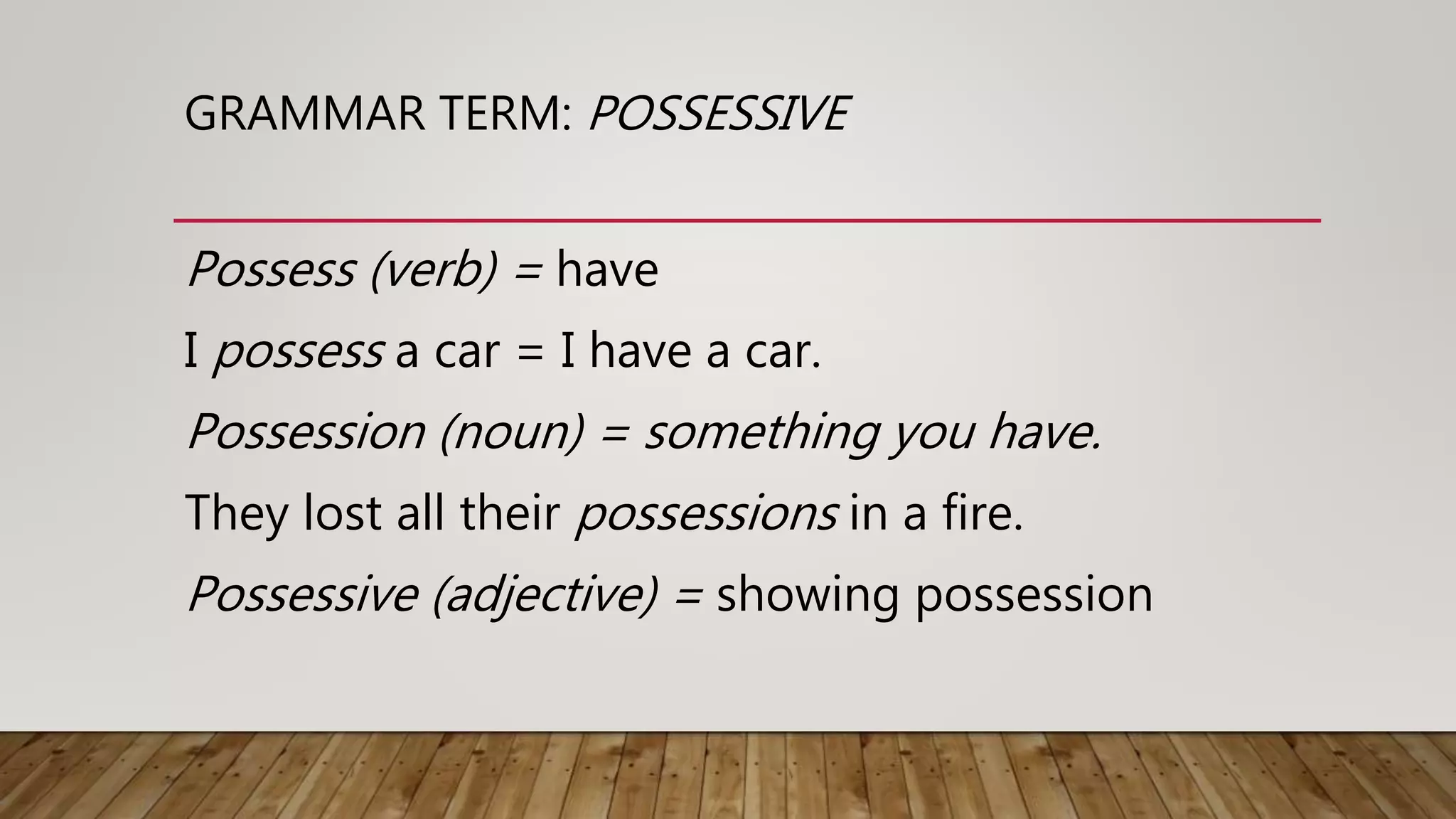 Pronouns and possesives corrected | PPTX