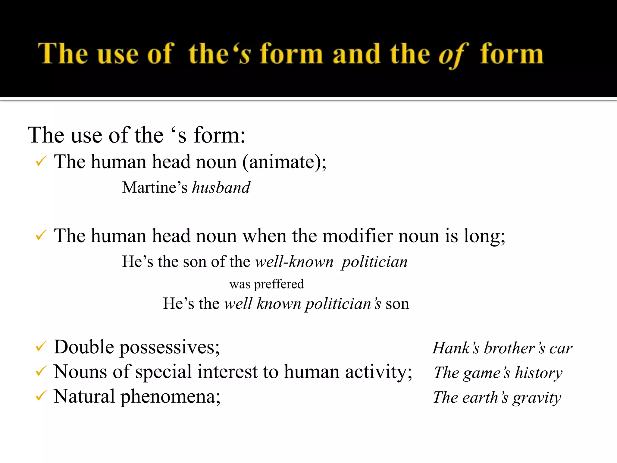 Pronouns and possessives | PPTX