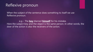 Pronouns and their types | PPT