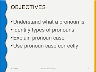 Pronouns case | PPSX