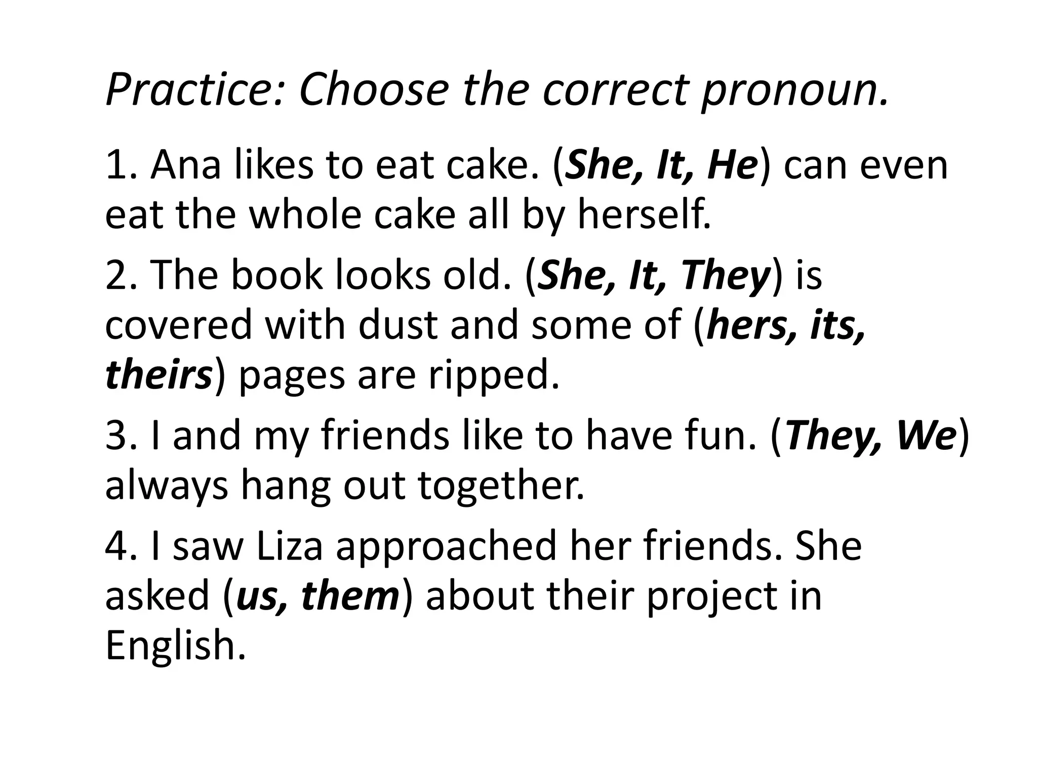 Pronouns Grade 3 | PPTX