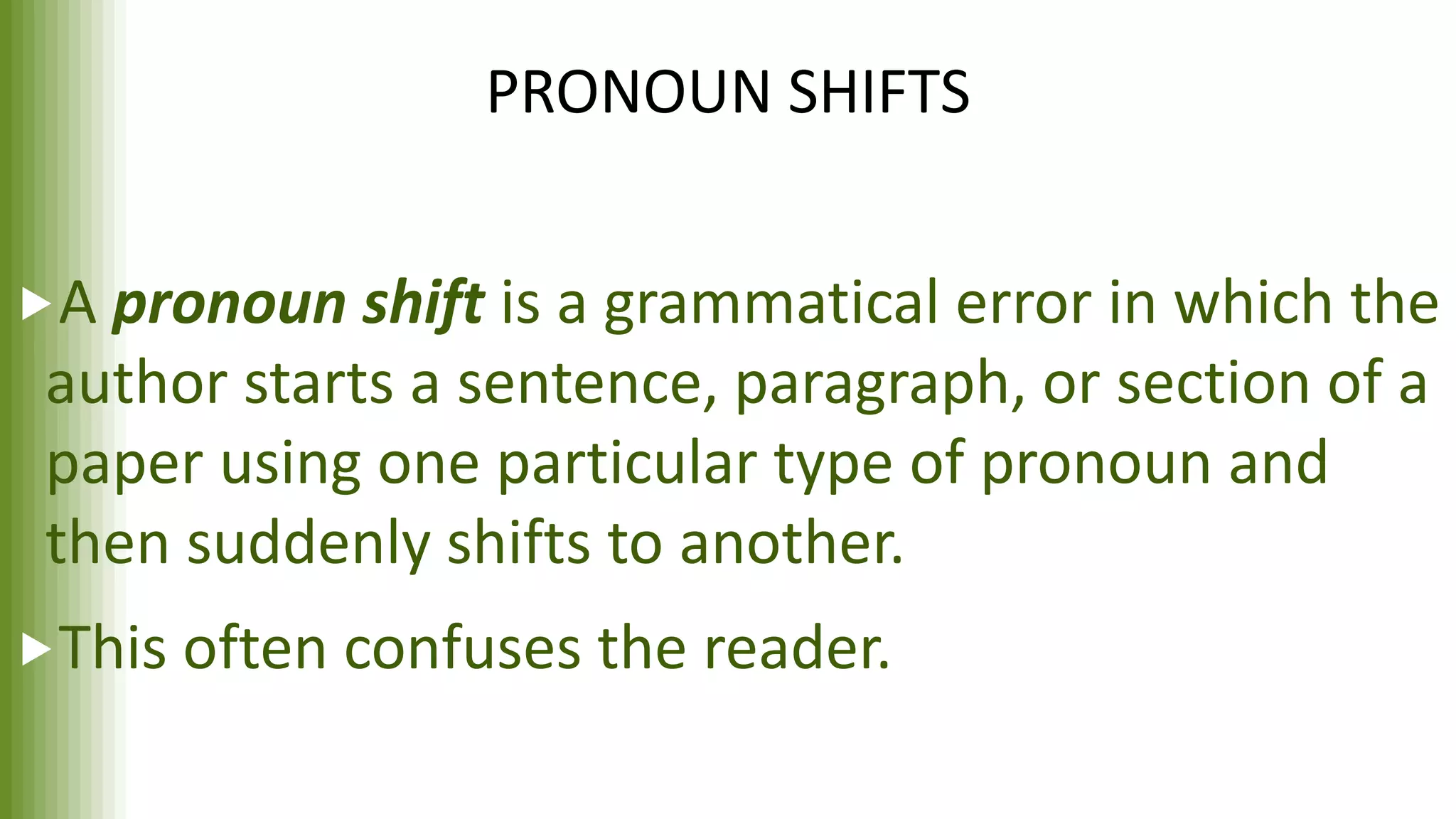 Pronoun shift | PPTX