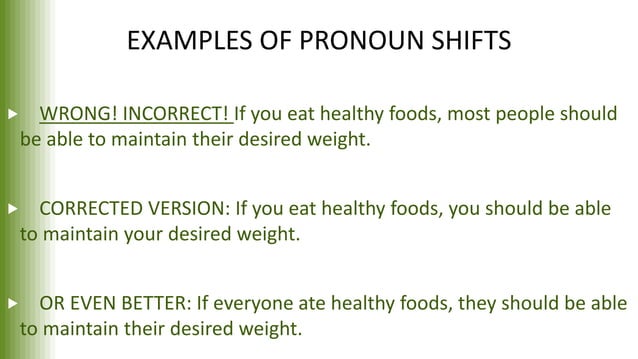 Pronoun shift | PPTX