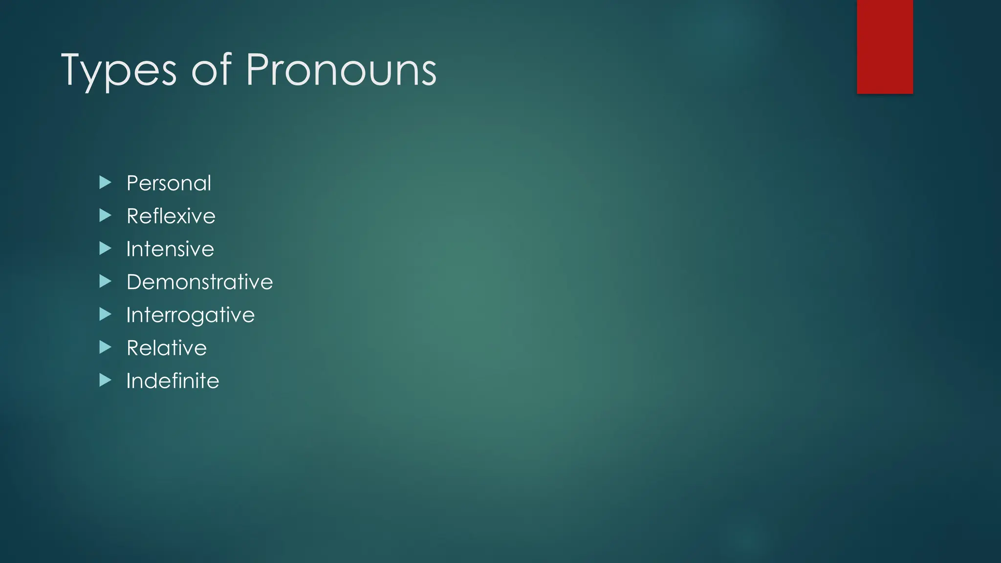 A grammar lesson about Types of pronouns | PPTX