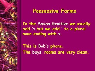 Pronouns & possessive forms | PPT