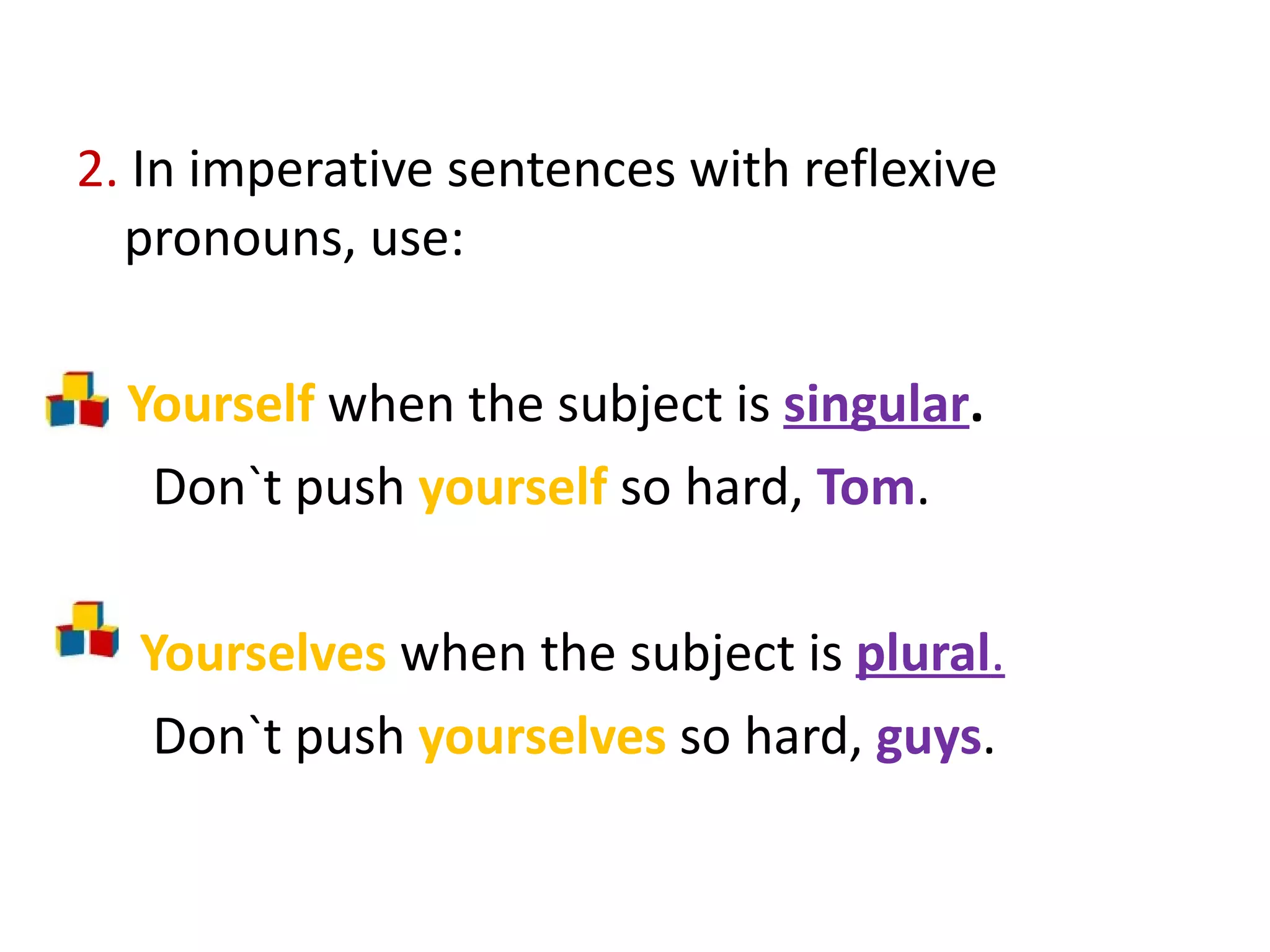 Pronouns reflexive and reciprocal | PPT