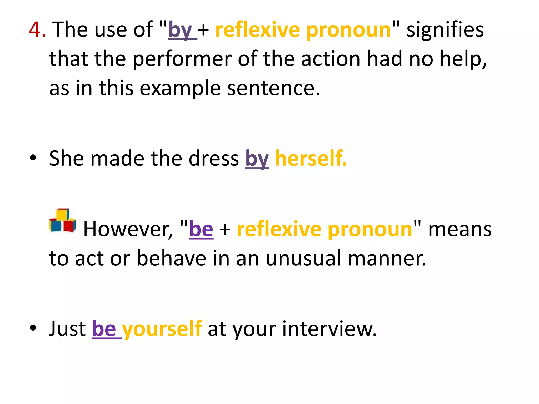 Pronouns reflexive and reciprocal | PPT