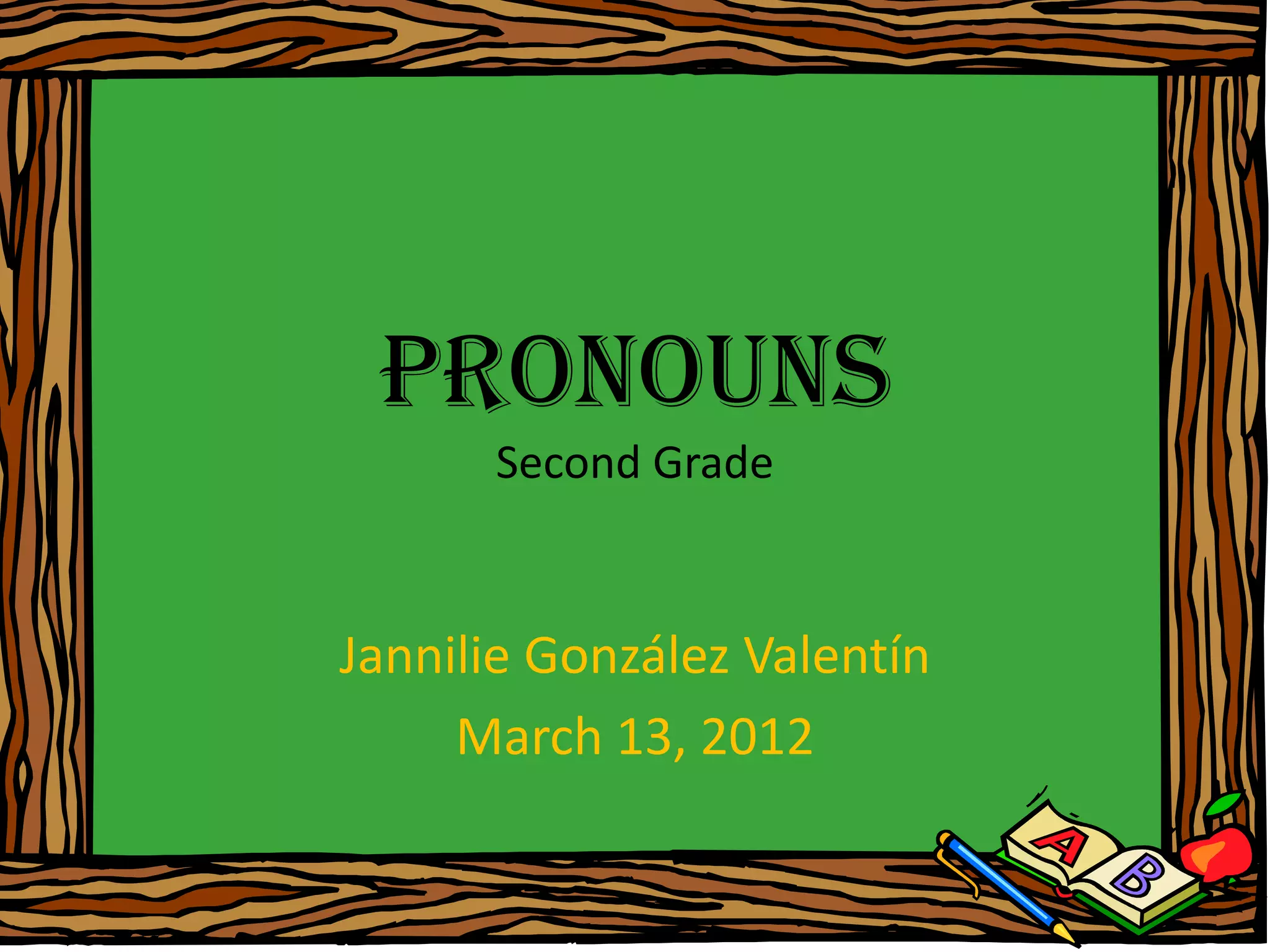 Pronouns second grade | PPTX