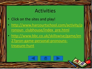 Pronouns second grade | PPTX