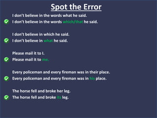 Tips on Using Pronouns | PPTX