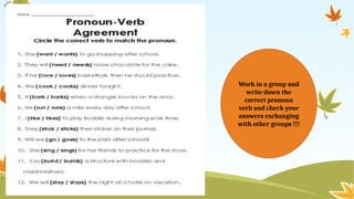 Pronoun Verb Agreement...................... | PPTX