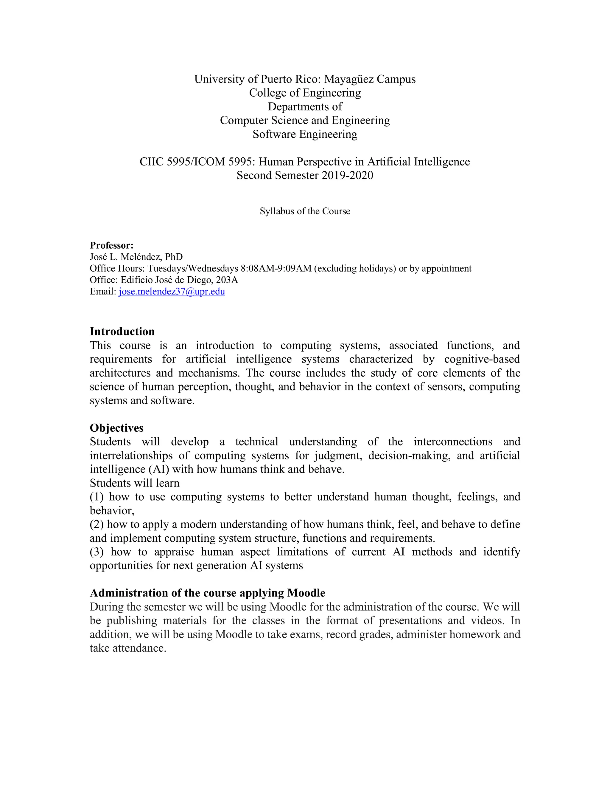Prontuario ciic5995 s2020 revised | PDF