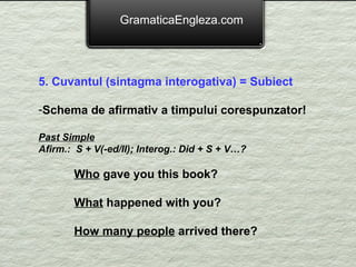 Pronume interogative in engleza | PPT