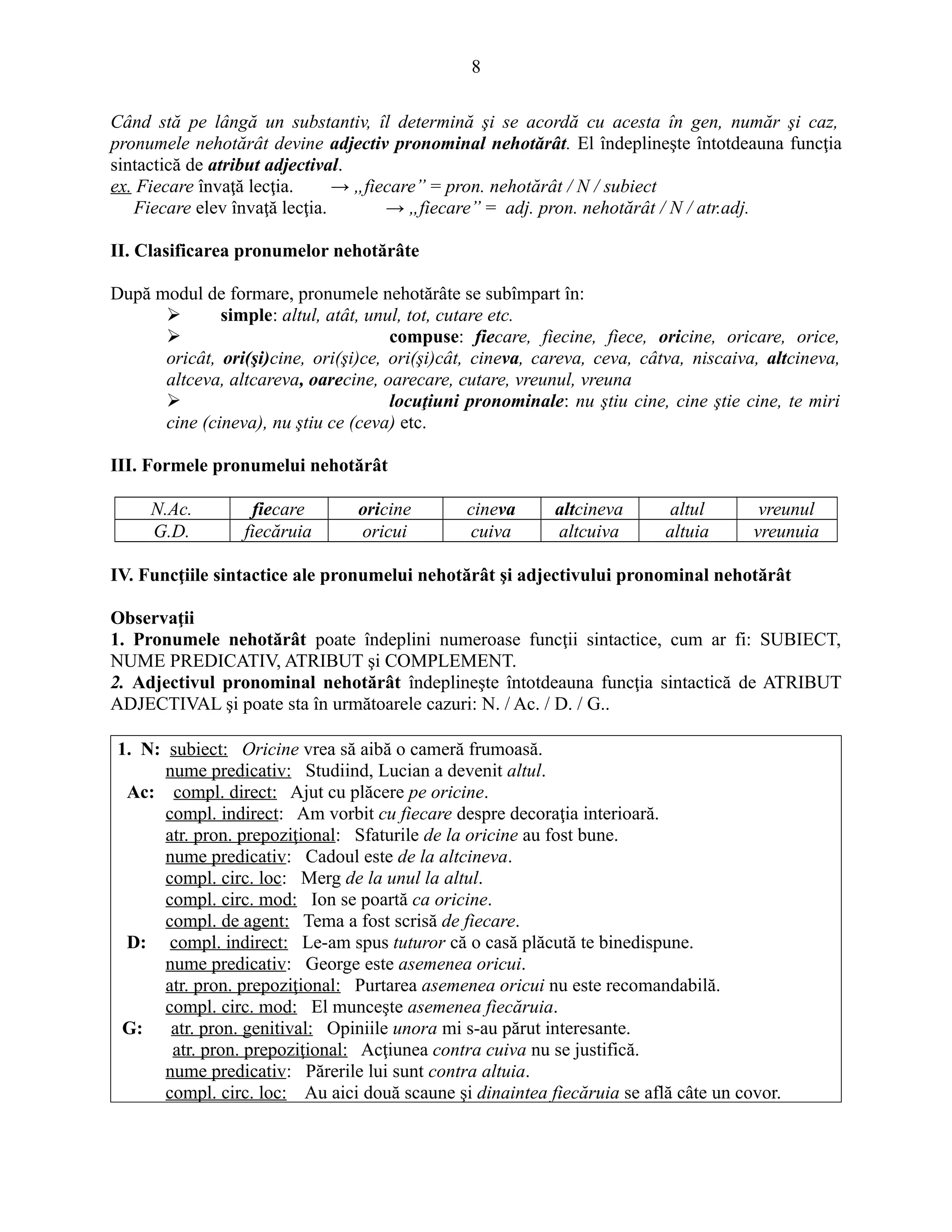 Pronumele | PDF