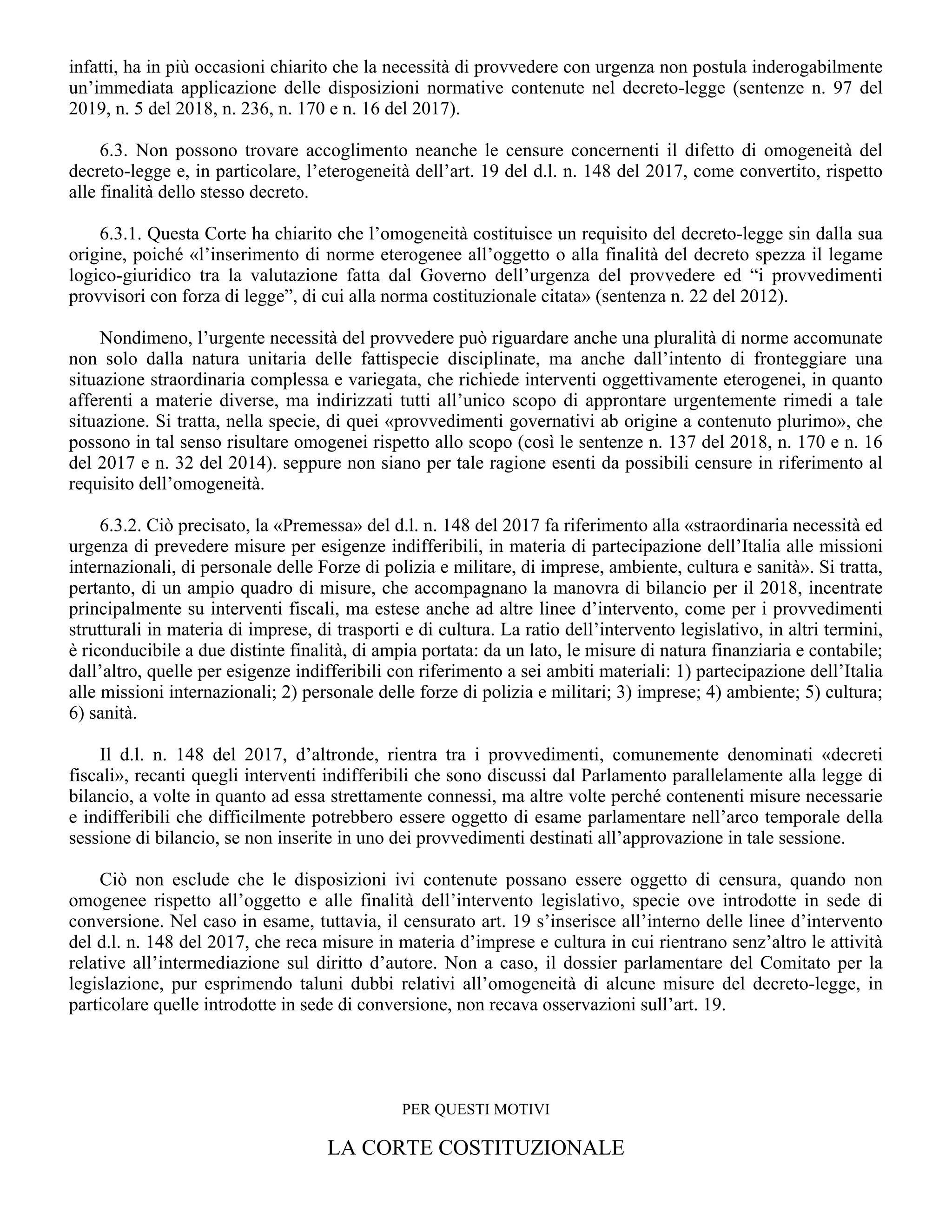Corte Costituzionale Sentenza 149/2000 (legittimità della norma che ha ...