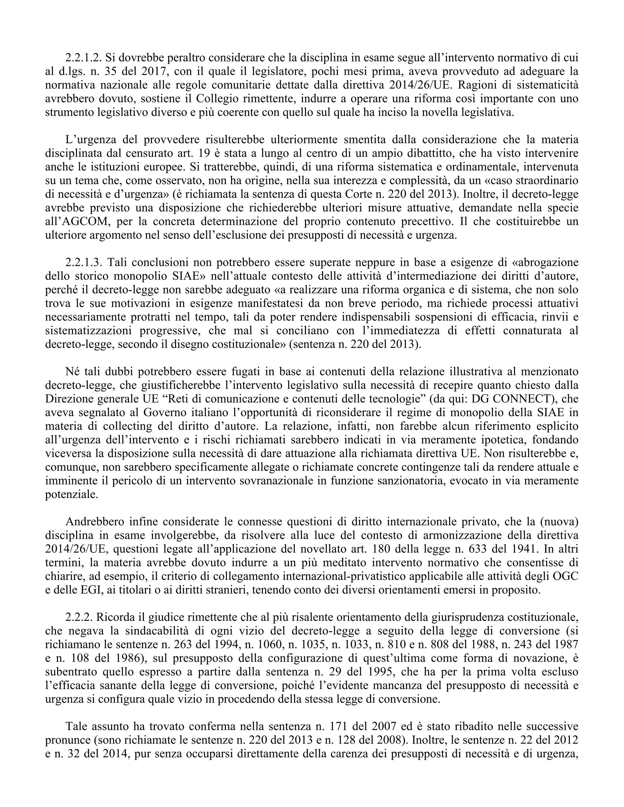 Corte Costituzionale Sentenza 149/2000 (legittimità della norma che ha ...
