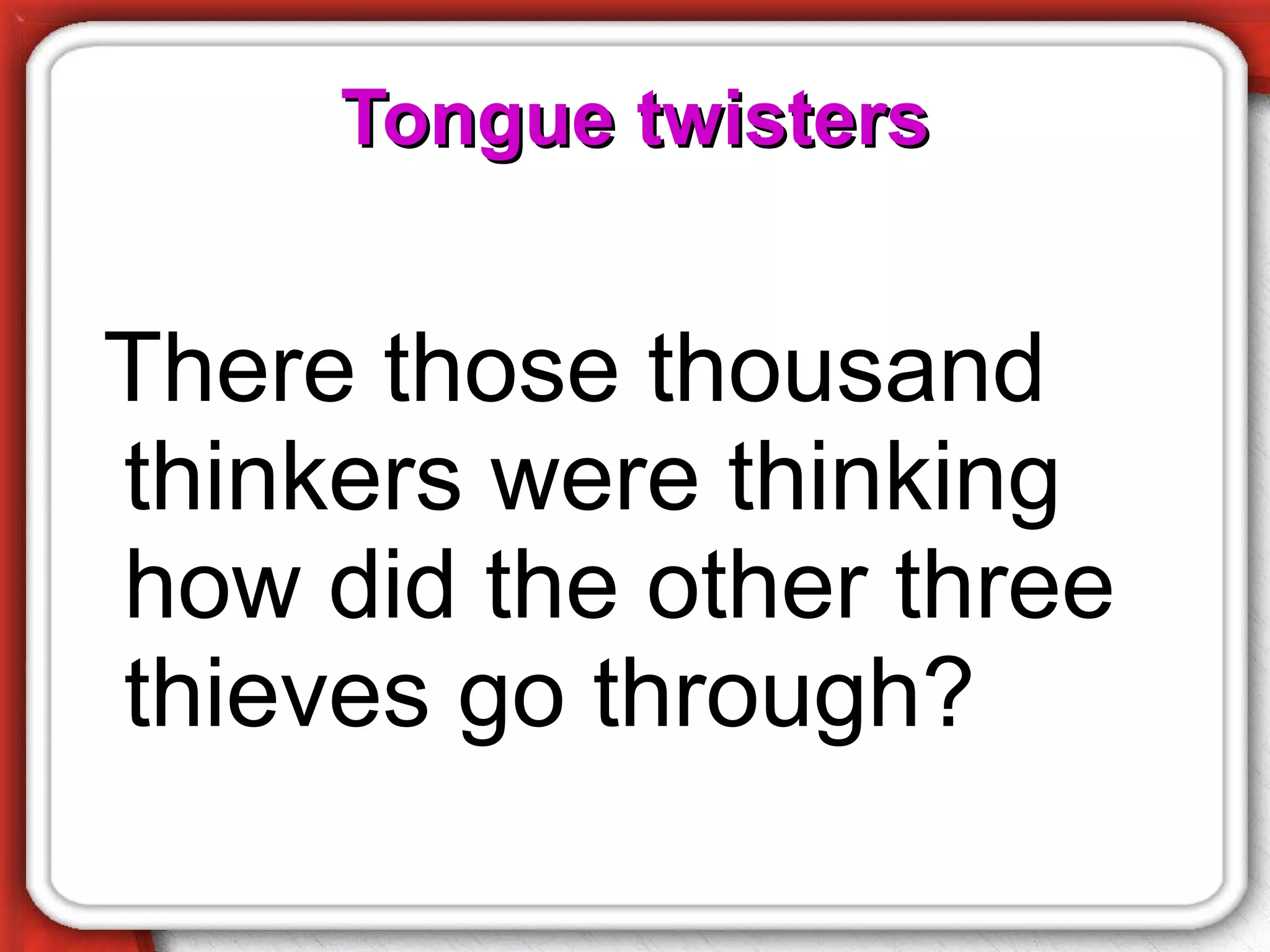 TH Pronunciation | PPT