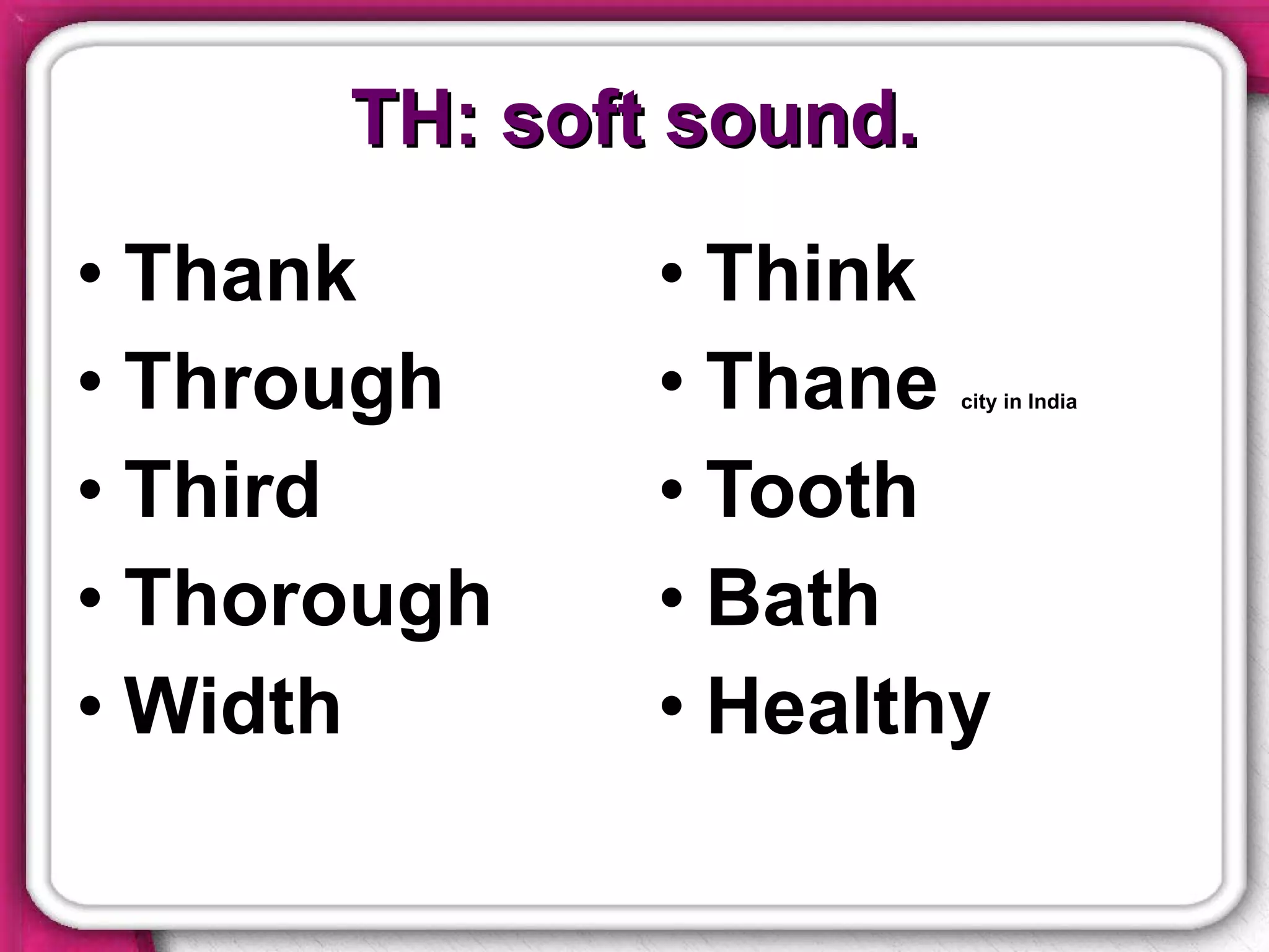 TH Pronunciation | PPT