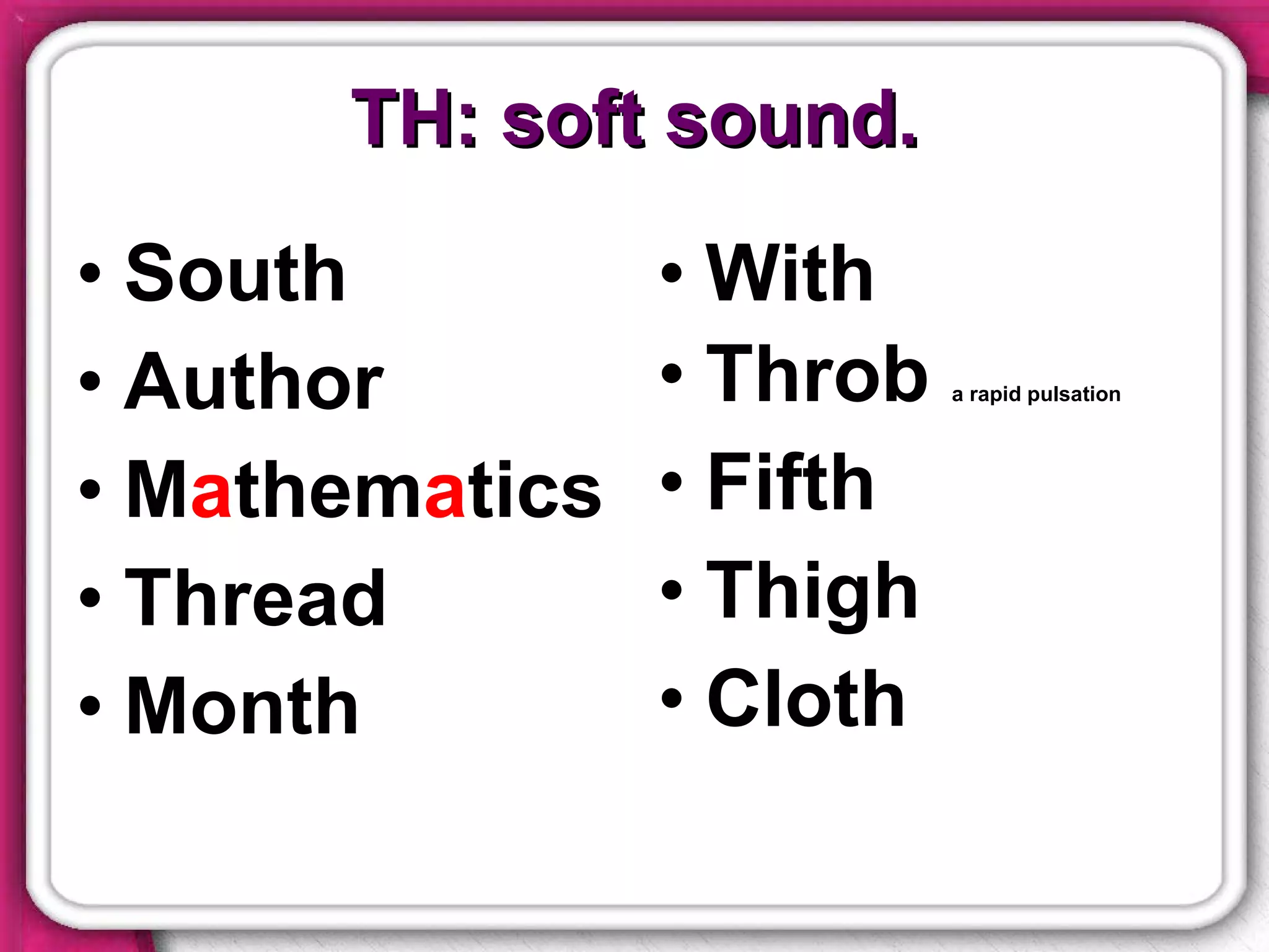 TH Pronunciation | PPT