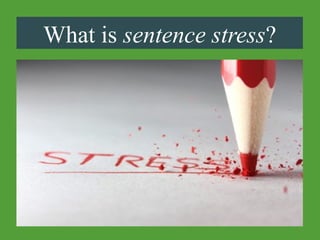Pronunciation: Sentence Stress for High School Learners | PPT